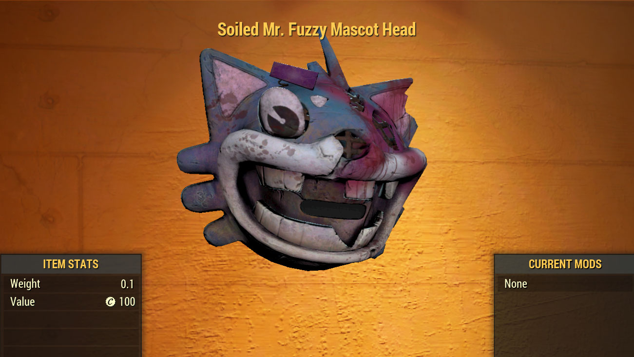 Buy Soiled Mr. Fuzzy Mascot Suit a in FALLOUT 76 Items - Offer #2527623086