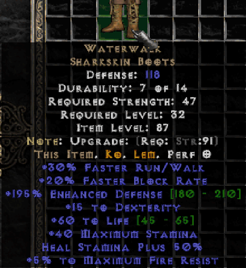 Buy Waterwalk Boots - PD2 Season 8 in PROJECT DIABLO 2 Items - Offer #2327485549