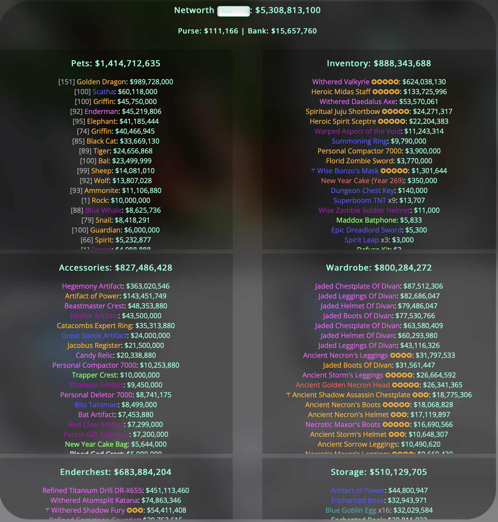 Buy 6.1B NW IRONMAN I GDRAG HYPERI in MINECRAFT: HYPIXEL Accounts ...