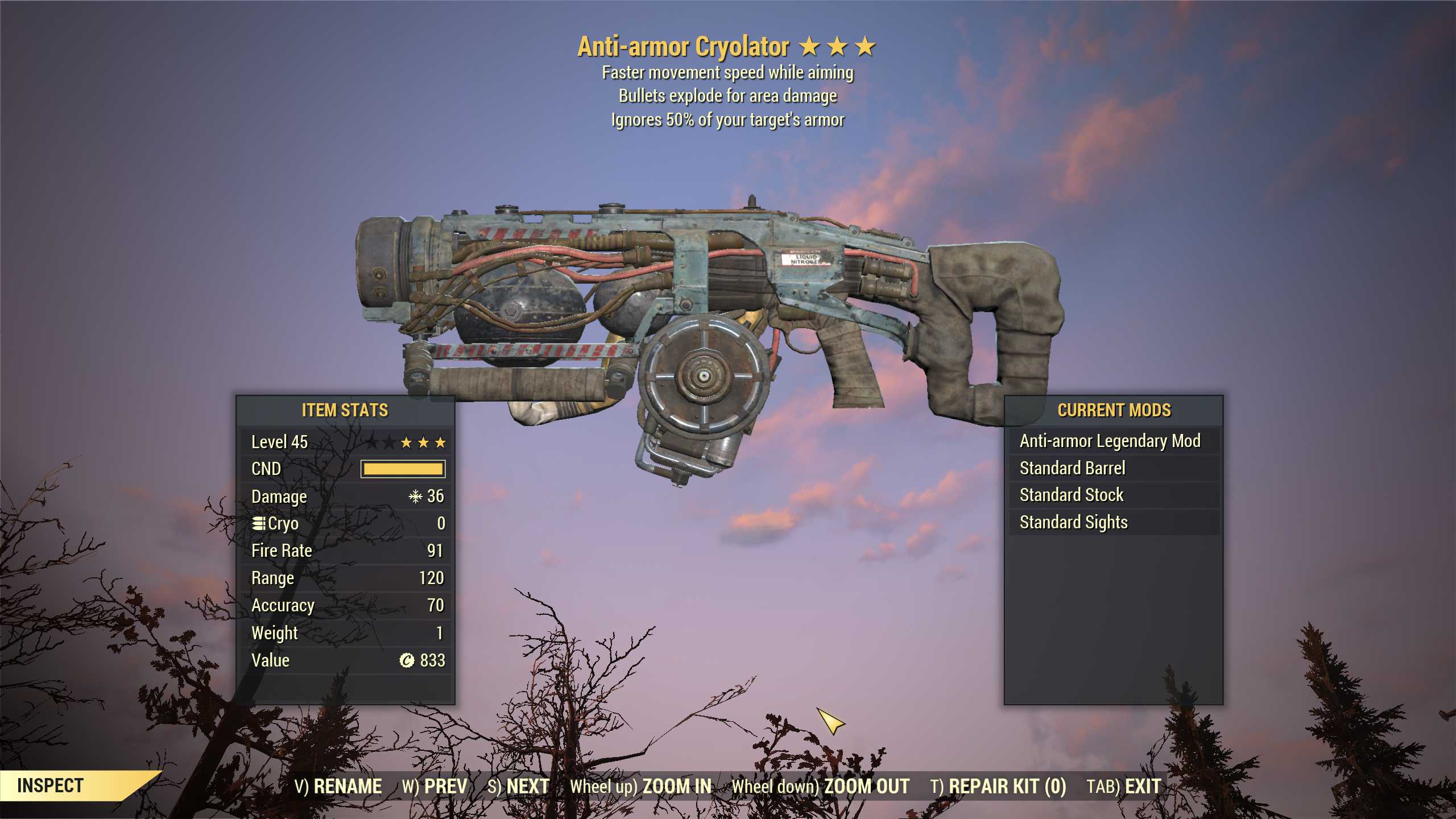 Buy Anti-Armor Explosive Cryolator in FALLOUT 76 Items - Offer #2322986703