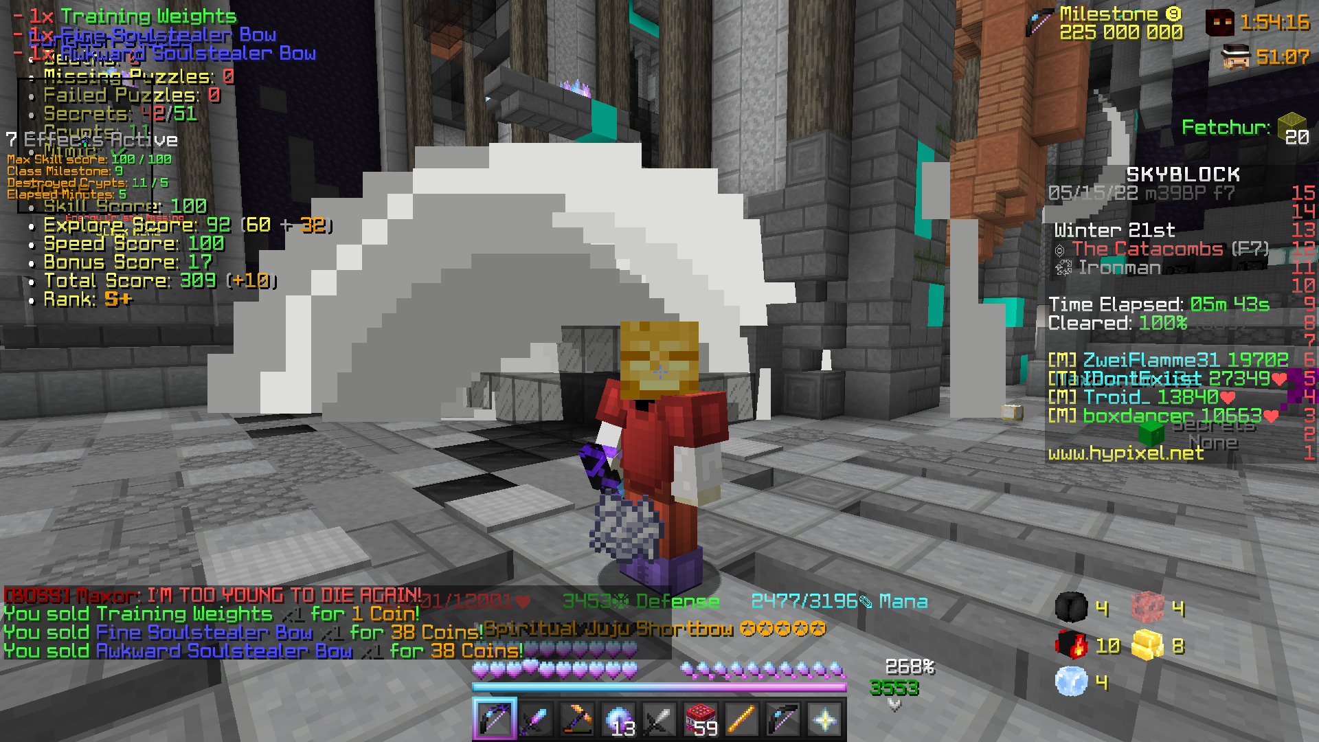 Buy BEST PACK F7 3/4 Mythic in MINECRAFT: HYPIXEL Items - Offer #2415861704