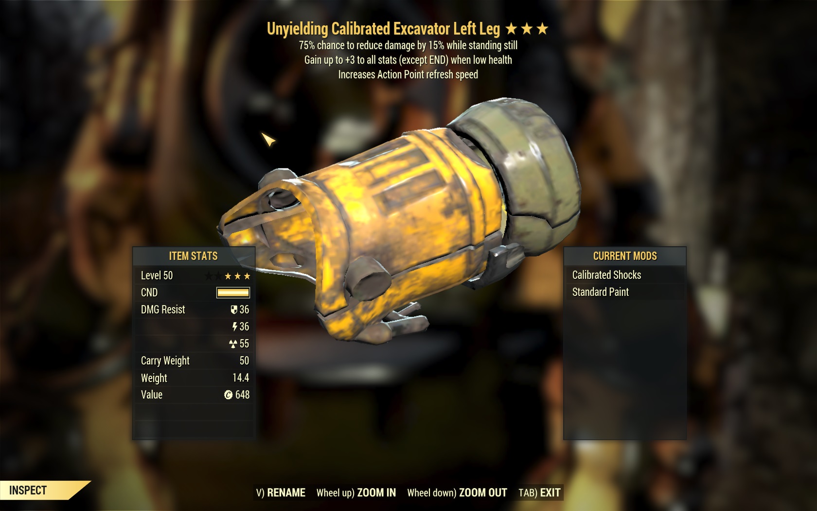 Buy Unyielding Sentinel Excavator in FALLOUT 76 Items - Offer #2514463702