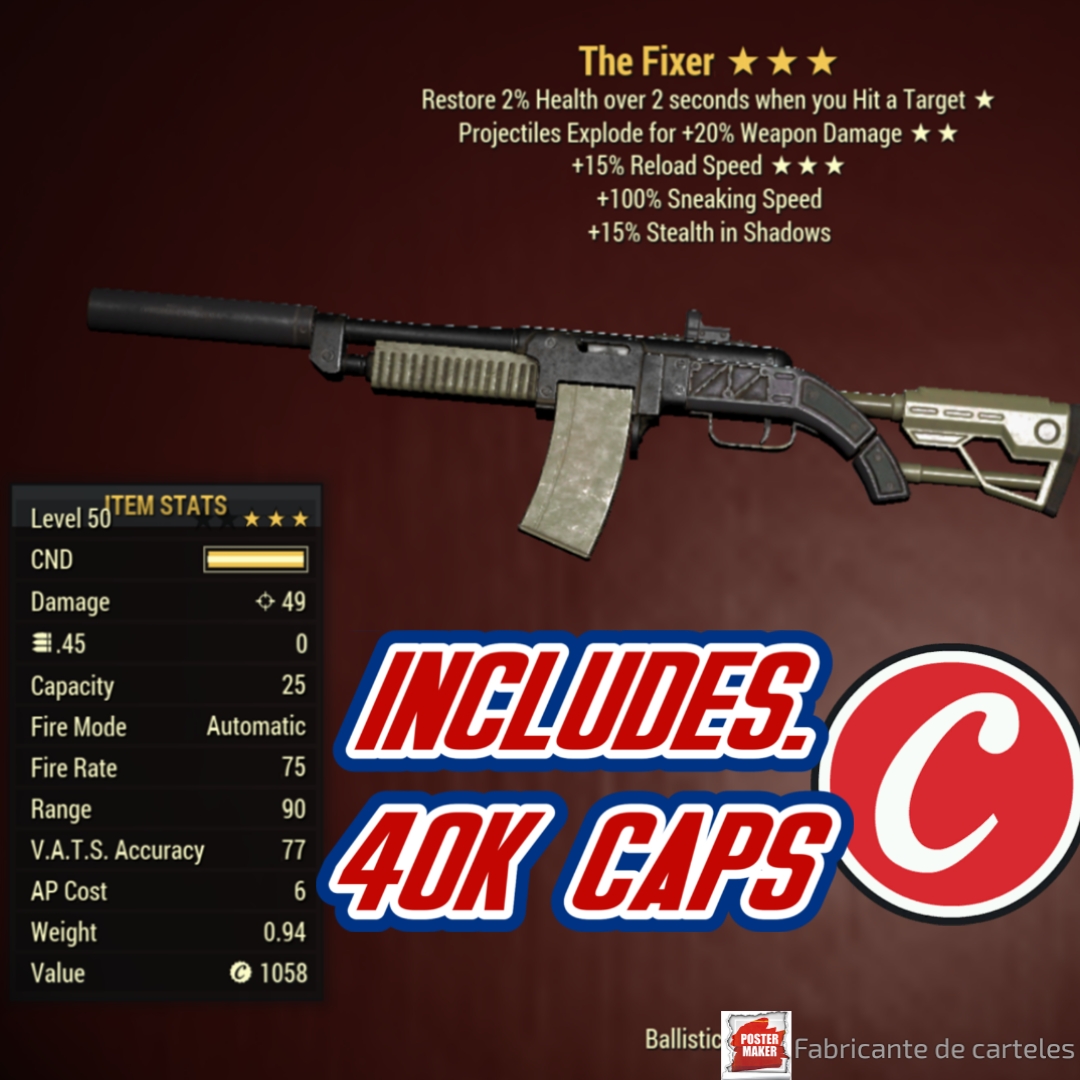 Buy Vampire's Explosive FIXER / VE in FALLOUT 76 Items - Offer #2531187385