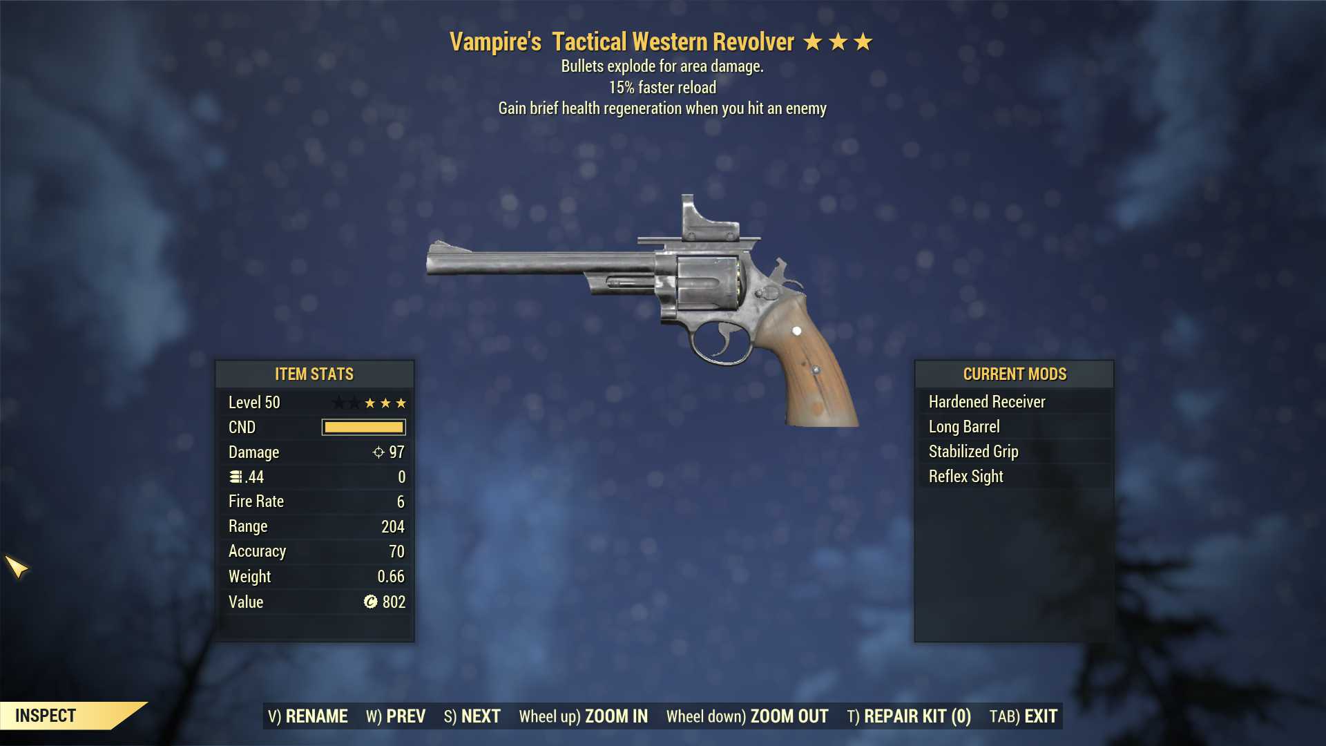 Buy Vampire's Explosive Western Re in FALLOUT 76 Items - Offer #2529421877