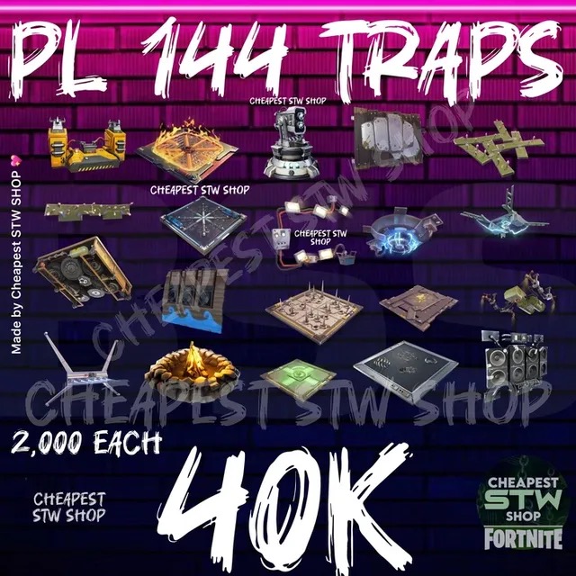 Buy Fortnite STW Traps 40k in FORTNITE Items - Offer #2517855983