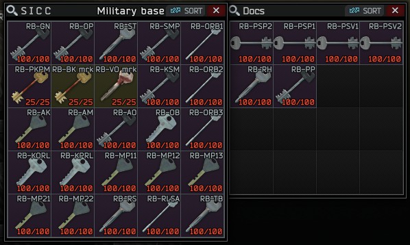 Buy The BEST Reserve keys set + DO in ESCAPE FROM TARKOV Items - Offer ...
