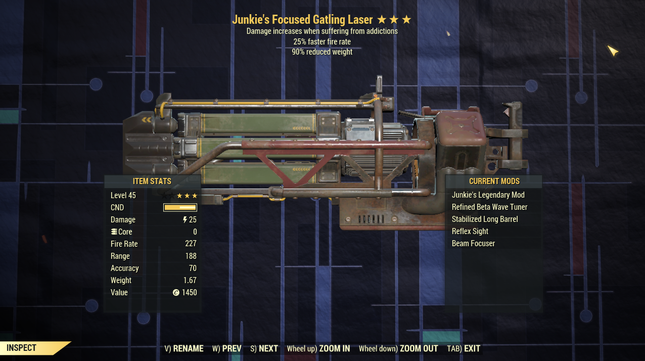Buy Junkie's 25% Faster Fire Rate in FALLOUT 76 Items - Offer #2422680964