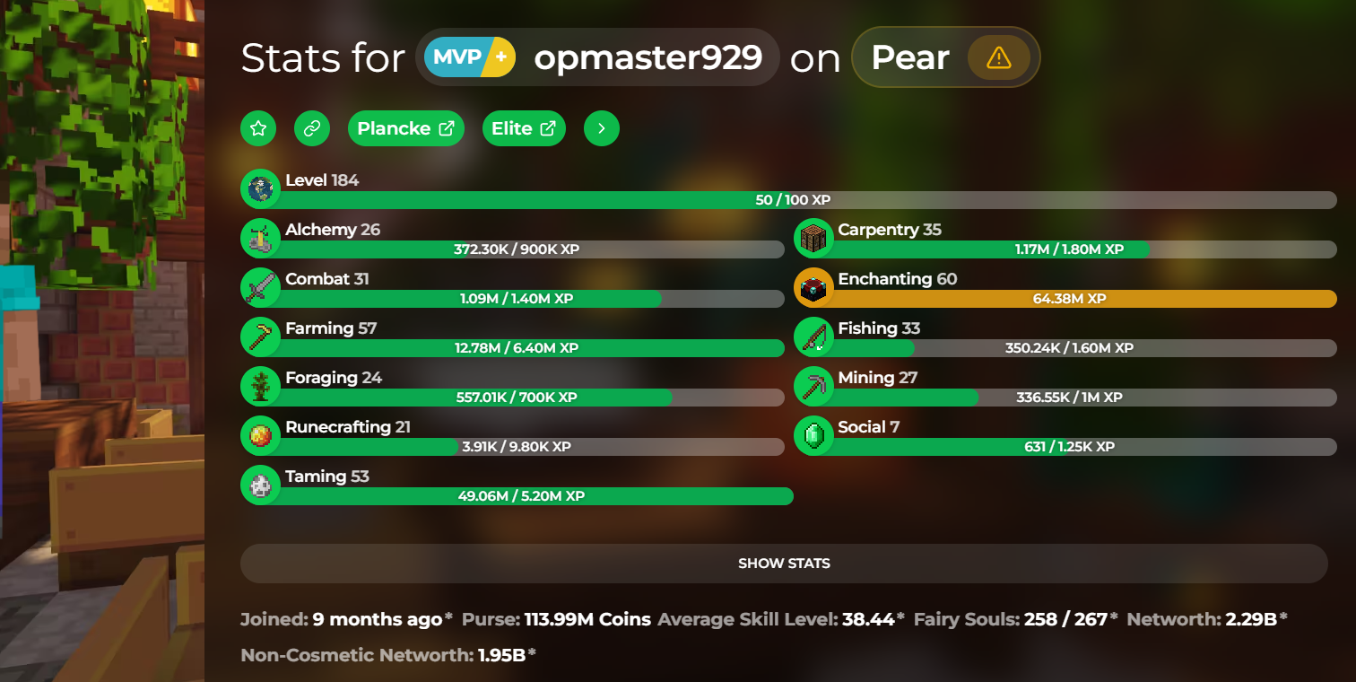 Buy RANK MVP + | LEVEL 184 | 2.3B in MINECRAFT: HYPIXEL Accounts ...