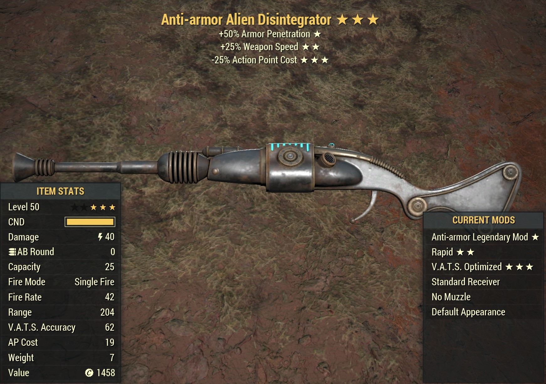 Buy Anti-Armor Alien Disintegrator in FALLOUT 76 Items - Offer #2512975482