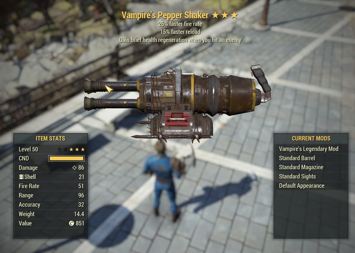 Buy Vampire's Pepper Shaker [25% f in FALLOUT 76 Items - Offer #2411710554