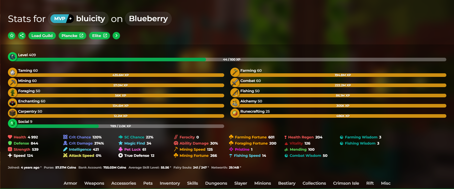 Buy ⚡MVP+ RANK | 30B NW | 409.0 in MINECRAFT: HYPIXEL Accounts - Offer ...