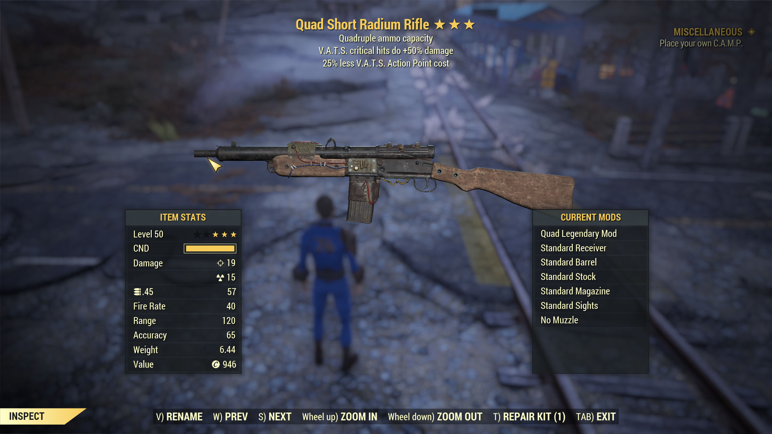 Buy Quad Radium Rifle [V.A.T.S. cr in FALLOUT 76 Items - Offer #2427553893