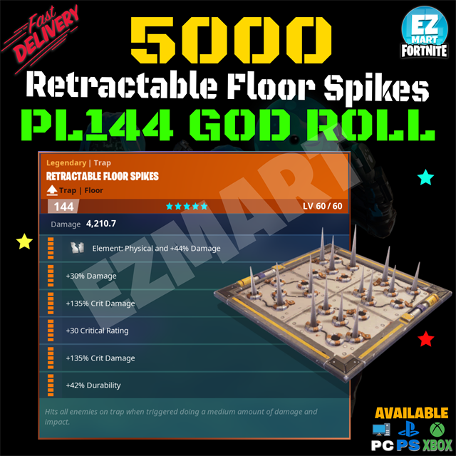 Buy 5,000x Retractable Floor PL144 in FORTNITE Items - Offer #2428247494
