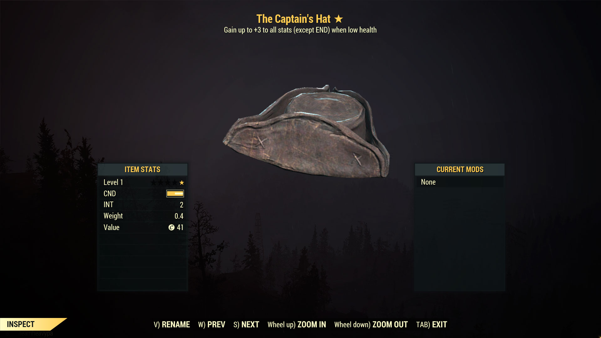 Buy The Captain's Hat (Unyielding, in FALLOUT 76 Items - Offer #255582248