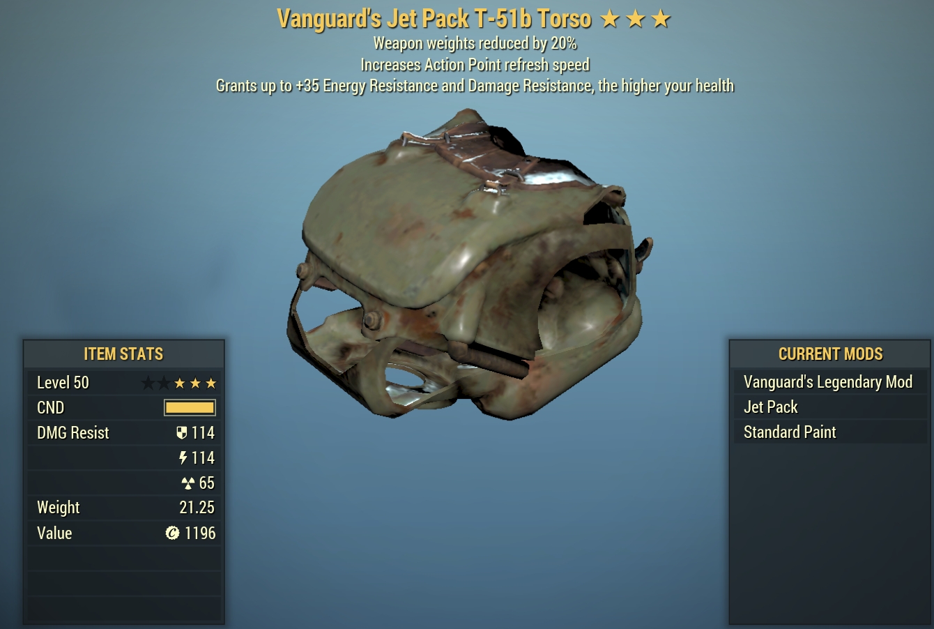 Buy T-51b Vanguard's [Full SeT] [5 in FALLOUT 76 Items - Offer #2524354245