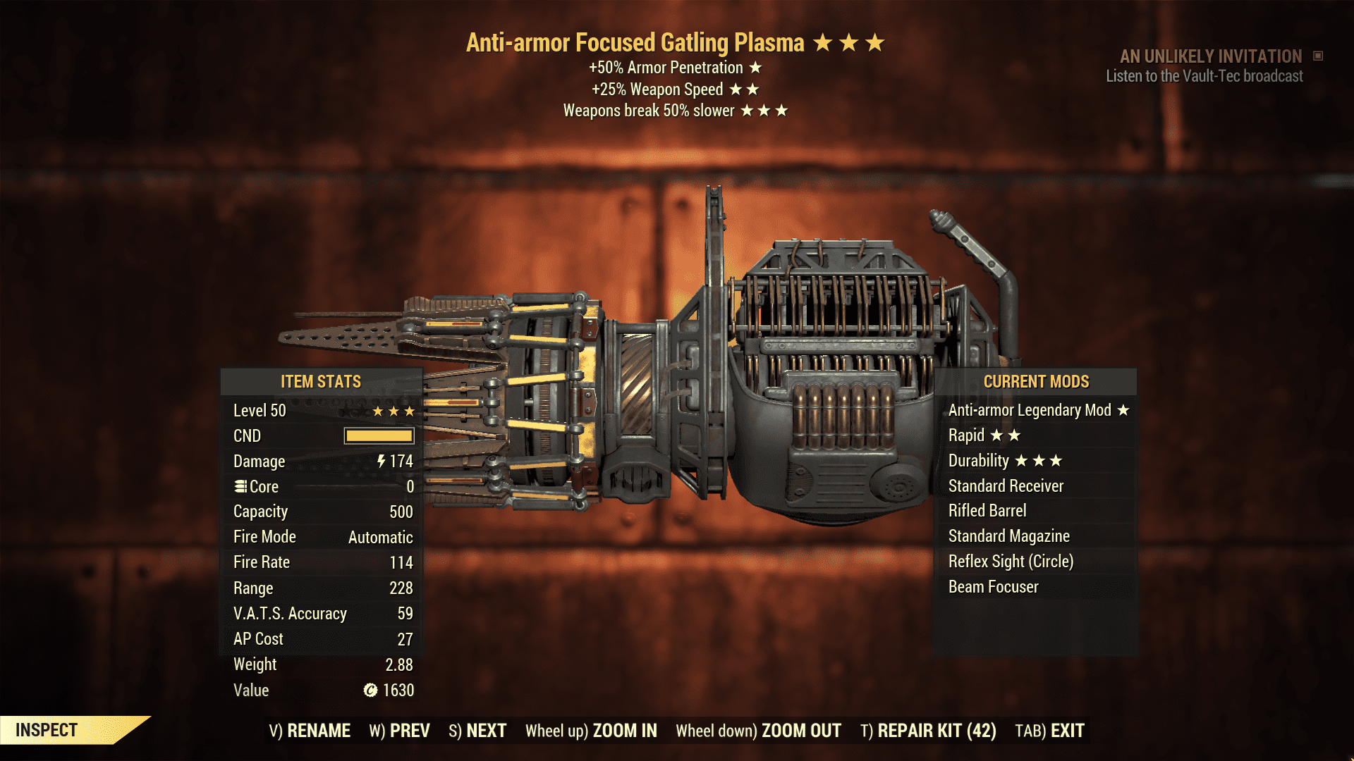 Buy ⭐[PC] [AA2550dur] Anti-Armor in FALLOUT 76 Items - Offer #2516433281
