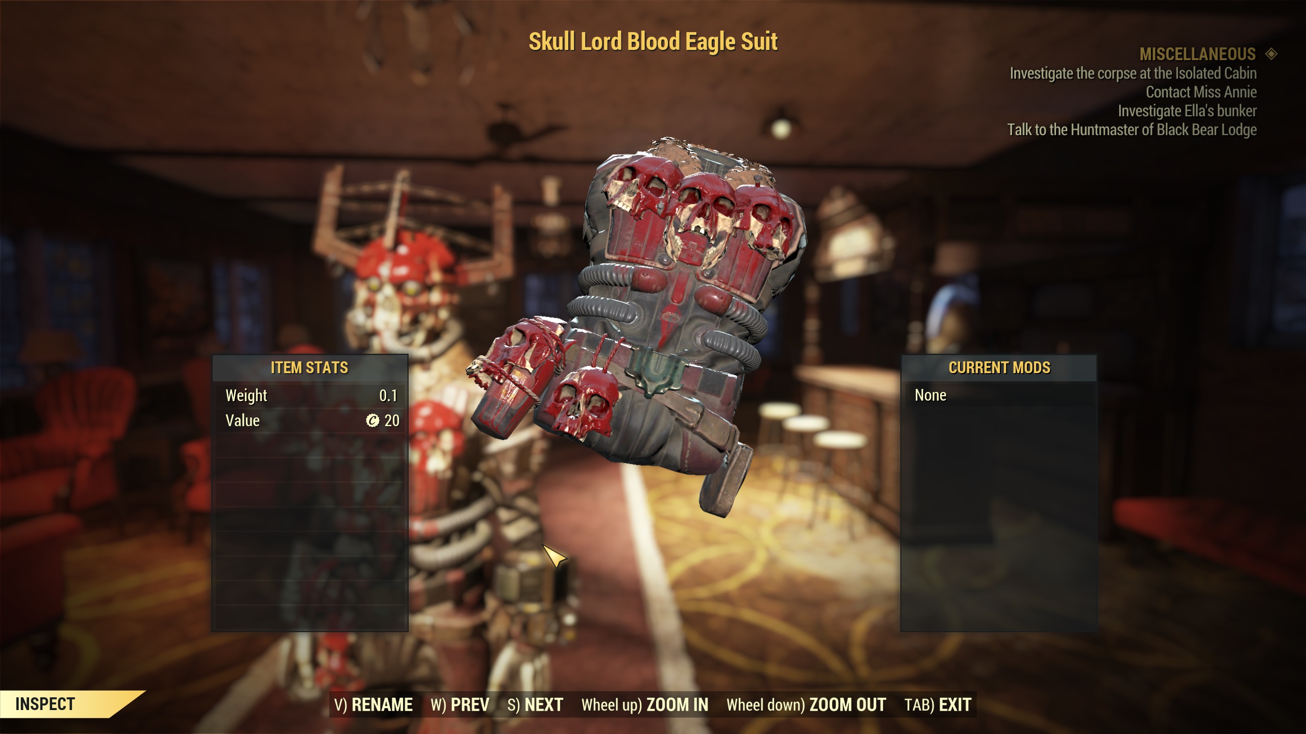 Buy Skull Lord Blood Eagle Suit + in FALLOUT 76 Items - Offer #256216490