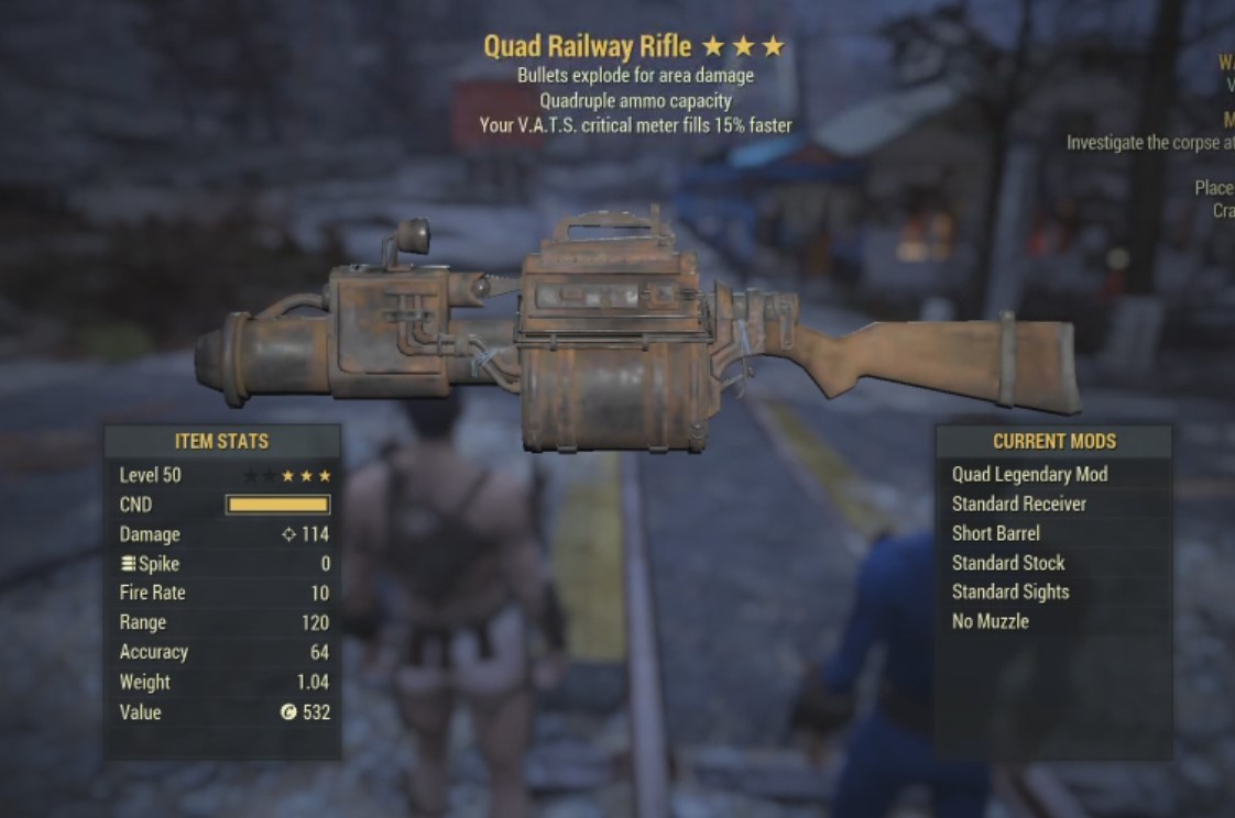 Buy Quad Explosive Railway Rifle [ in FALLOUT 76 Items - Offer #251561452