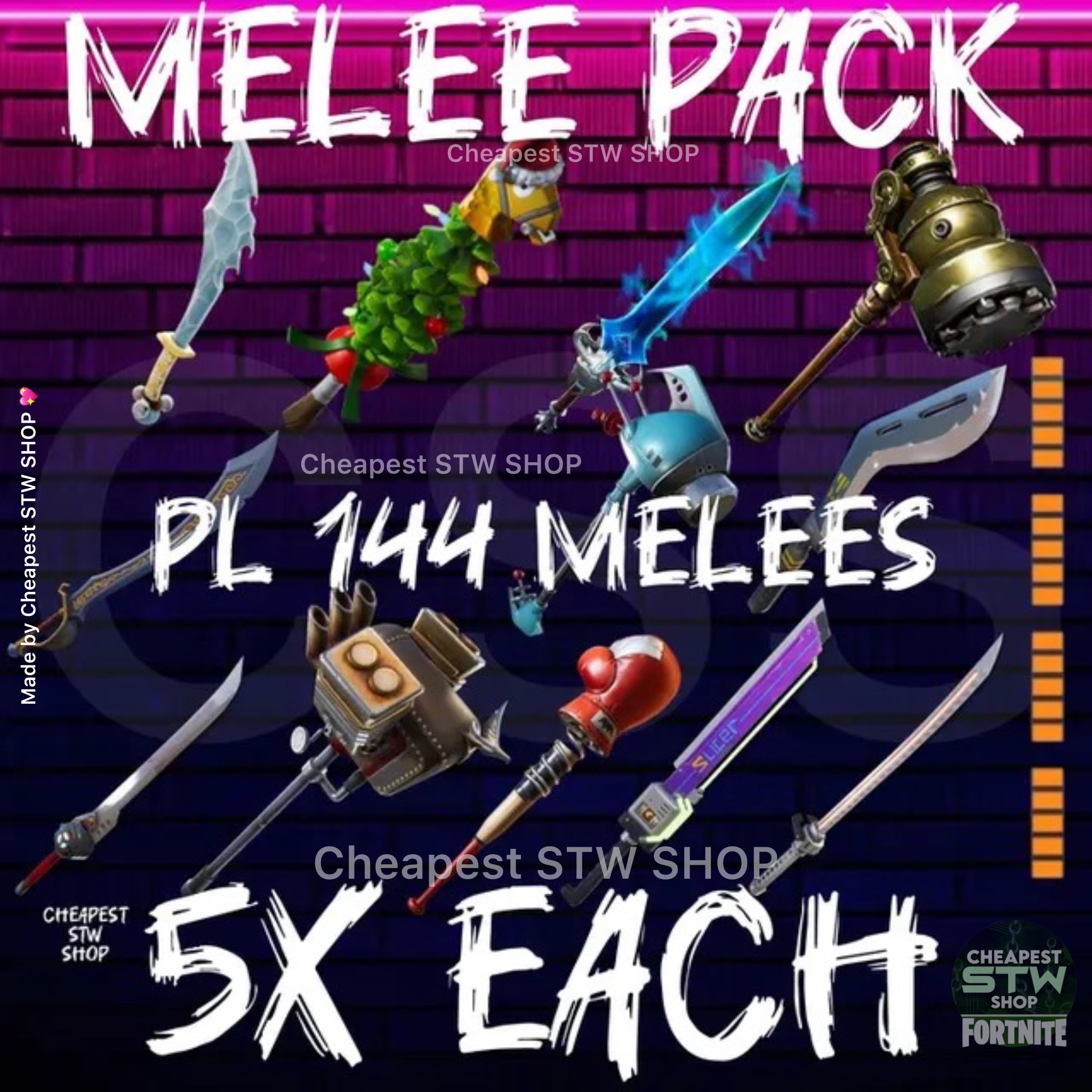 Buy Melee Bundle Pack PL 144 Melee in FORTNITE Items - Offer #2514310525