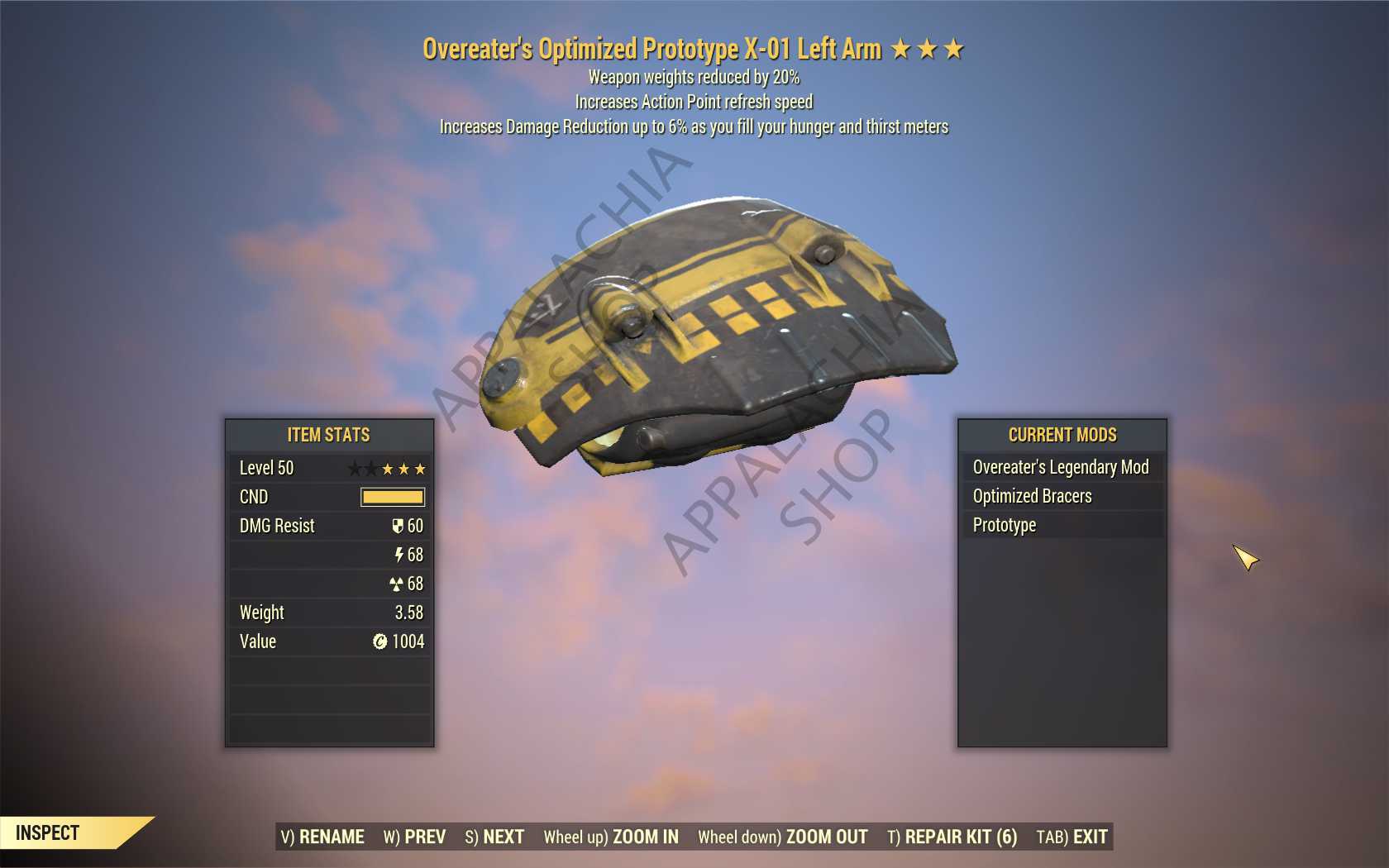 Buy Overeater's Weapon weight X-01 in FALLOUT 76 Items - Offer #2530253238
