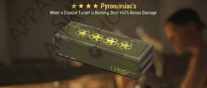 Buy Legendary mod Pyromaniac's [4 in FALLOUT 76 Items - Offer #2526185322