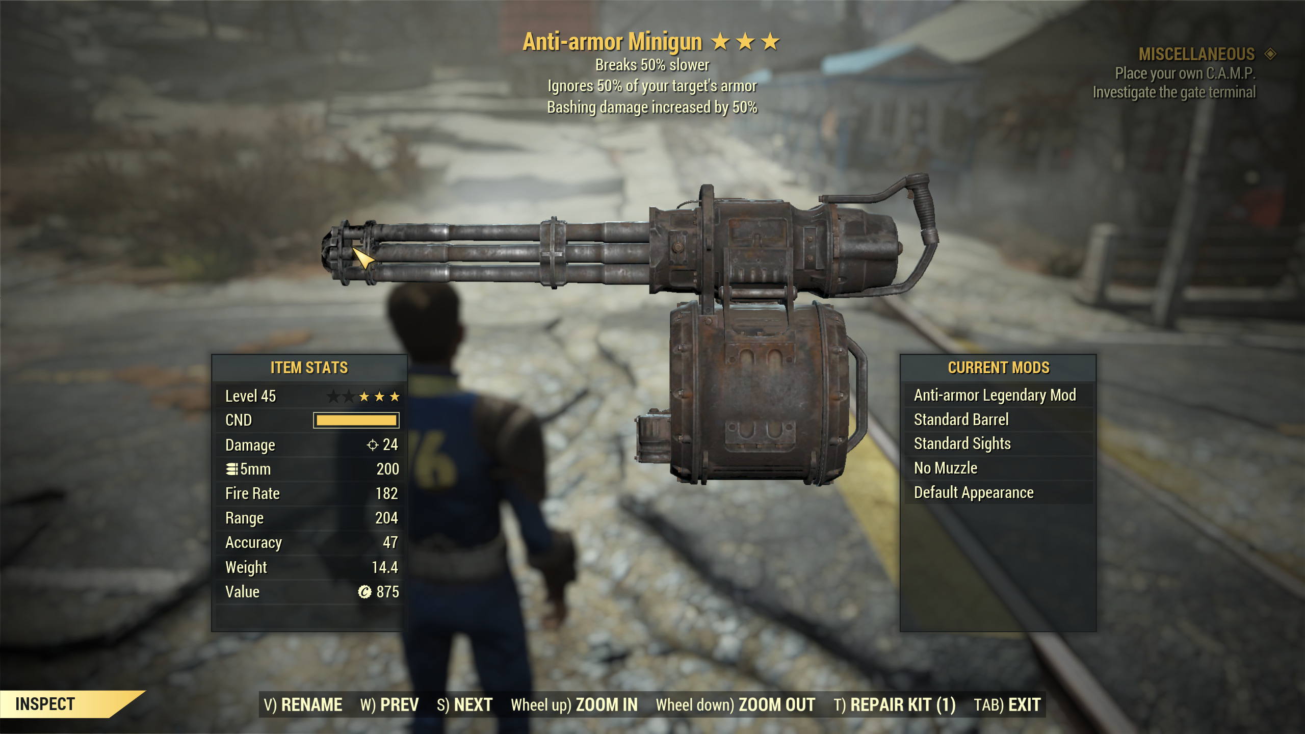 Buy Anti-armor Minigun [Breaks 50% in FALLOUT 76 Items - Offer #2422826344