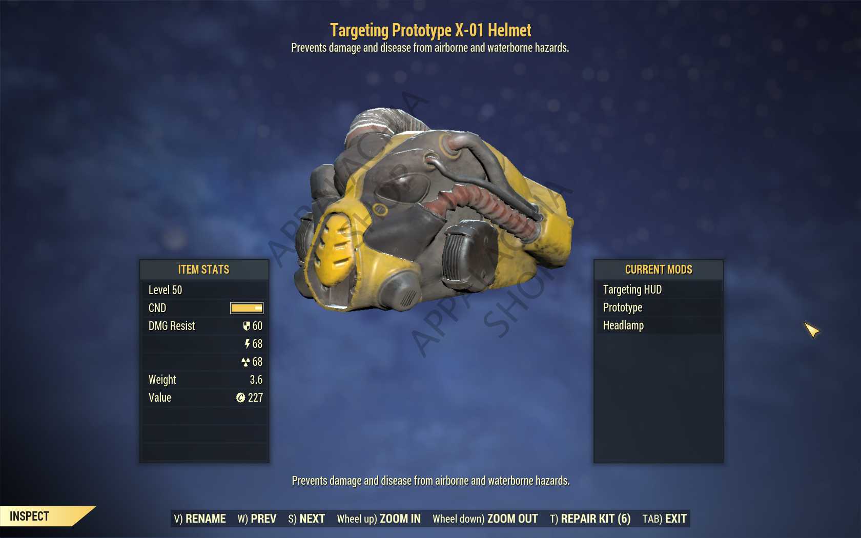 Buy Overeater's Sentinel X-01 SET in FALLOUT 76 Items - Offer #2531469685