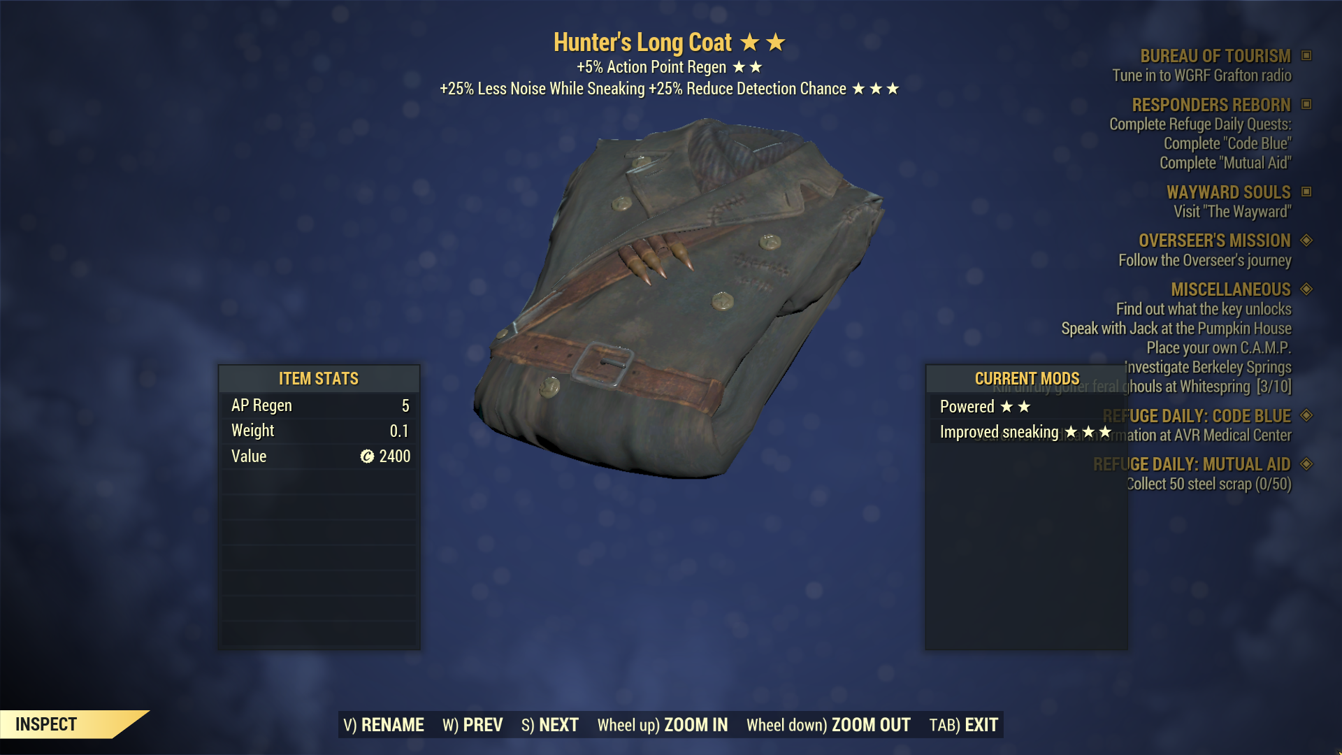 Buy Hunters Long Coat (AP refresh, in FALLOUT 76 Items - Offer #259266005