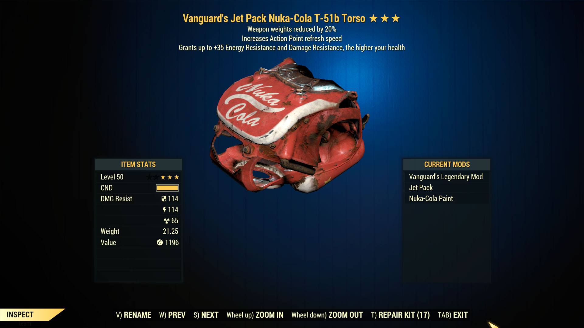 Buy Vanguard's T-51b Power Armor ( in FALLOUT 76 Items - Offer #2527478814