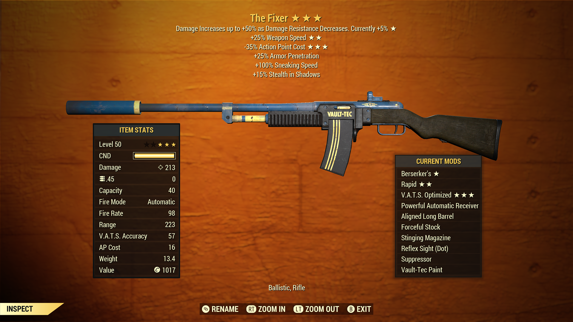 Buy [XBOX] Berserker's The Fixer ( in FALLOUT 76 Items - Offer #2534224763