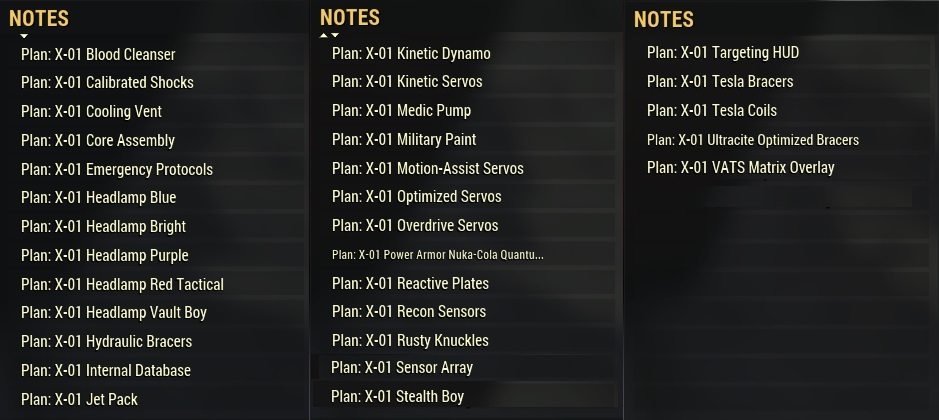 Buy [PC] X-01 Power Armor Mod Plan in FALLOUT 76 Items - Offer #2530921834