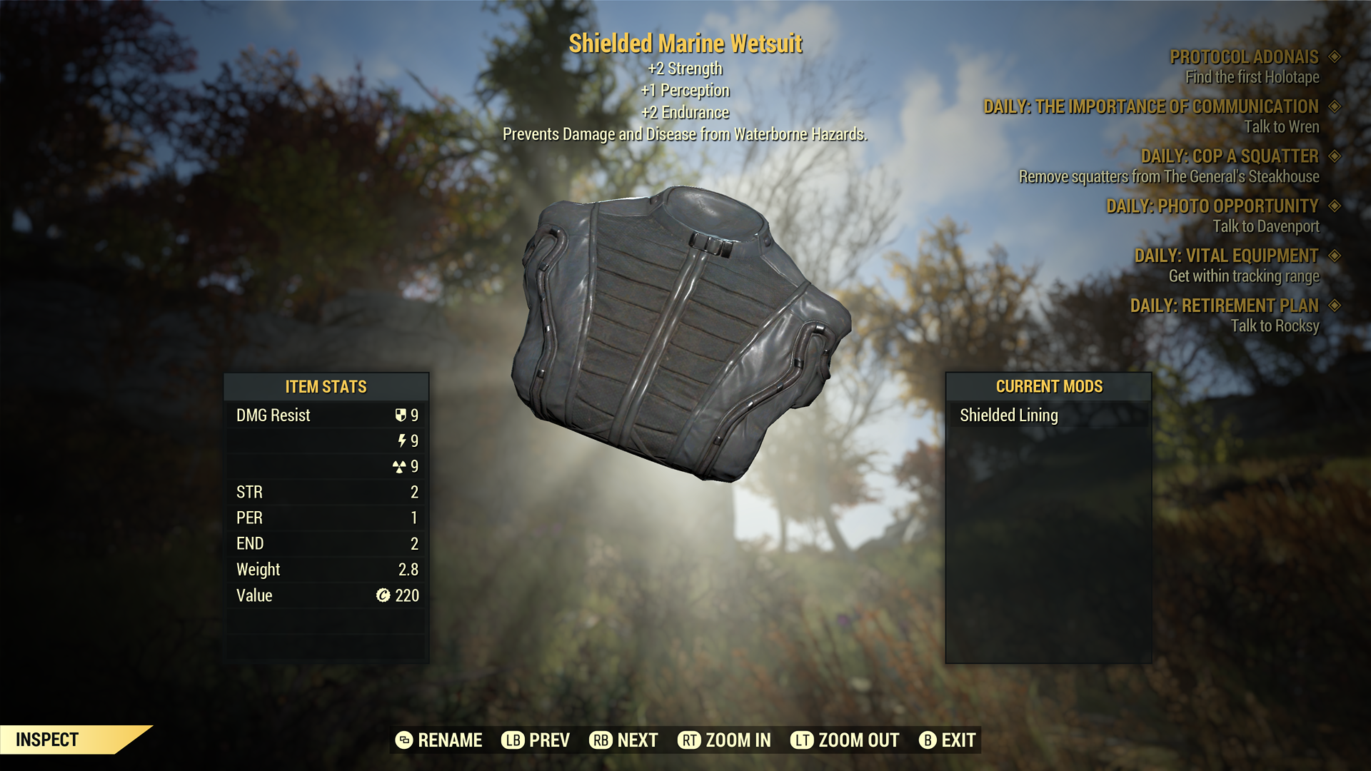 Buy [XBOX] Shielded Underarmor 4in in FALLOUT 76 Items - Offer #2520787140
