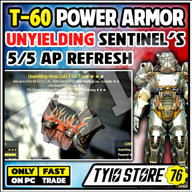 Buy Unyielding Sentinel T-60 Power in FALLOUT 76 Items - Offer #2527969679