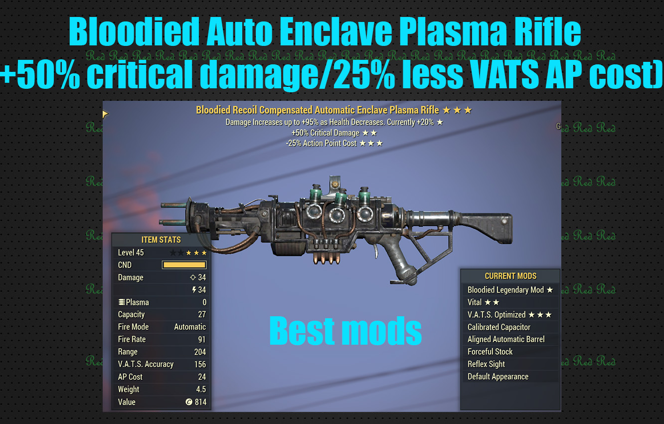 Buy Bloodied Auto Enclave Plasma R in FALLOUT 76 Items - Offer #2530460441