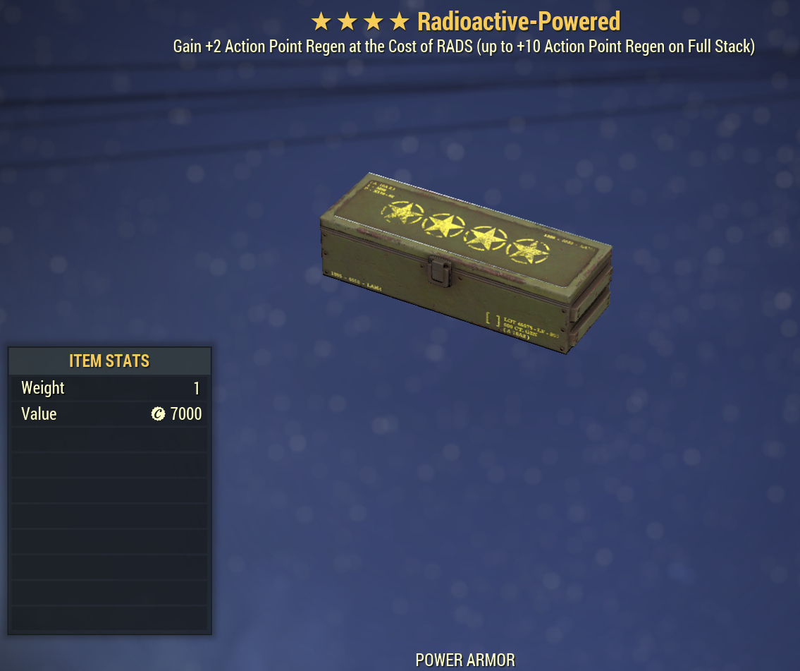 Buy Radioactive-Powered [4 Star Mo in FALLOUT 76 Items - Offer #2531097880