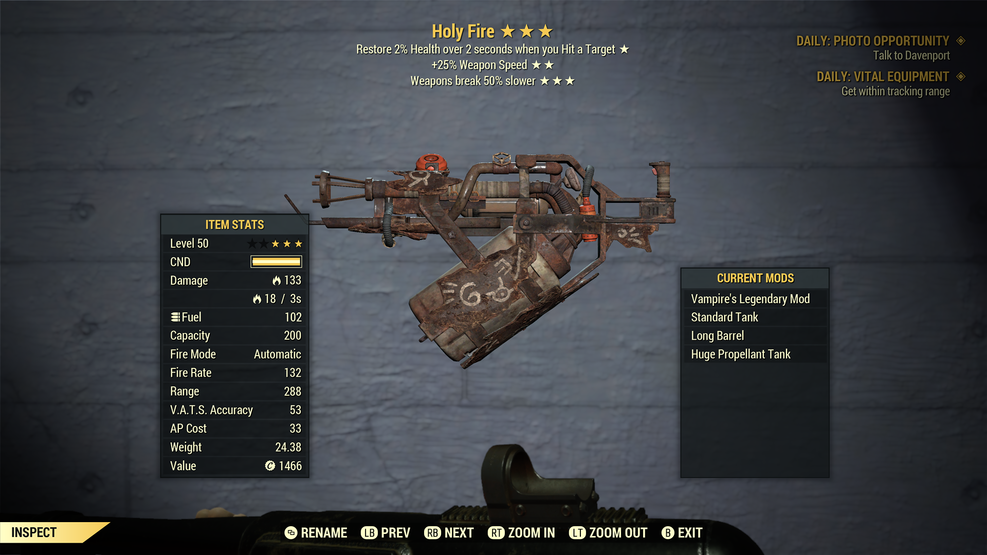 Buy [XBOX] Holy Fire Vampire's Fla in FALLOUT 76 Items - Offer #2328076991