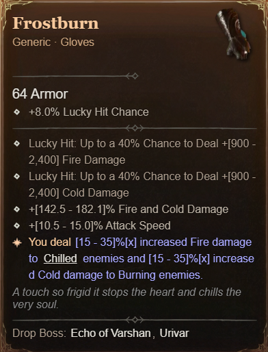 Buy S10 - 2GA Frostburn + Random G in DIABLO 4 Items - Offer #2526832666