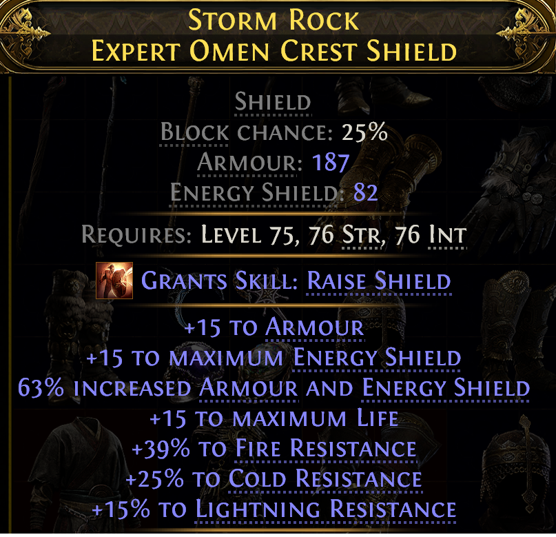 Buy Storm Rock Expert Omen Crest S in PATH OF EXILE 2 Items - Offer ...