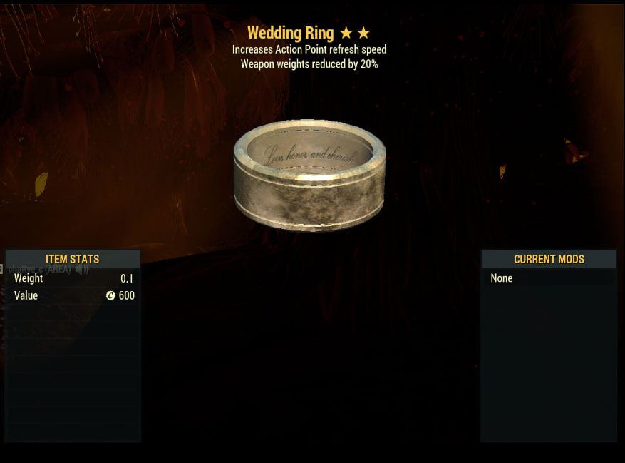 Buy Legendary Wedding Ring (AP Ref in FALLOUT 76 Items - Offer #2335477270