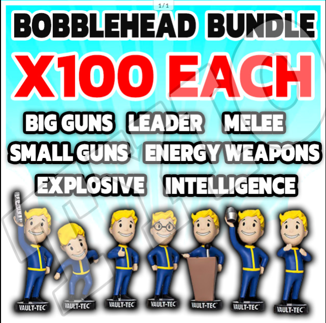 Buy X100 EACH BOBBLEHEAD in FALLOUT 76 Items - Offer #261272702