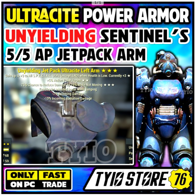 Buy Unyielding Ultracite Sentinel in FALLOUT 76 Items - Offer #2532720646