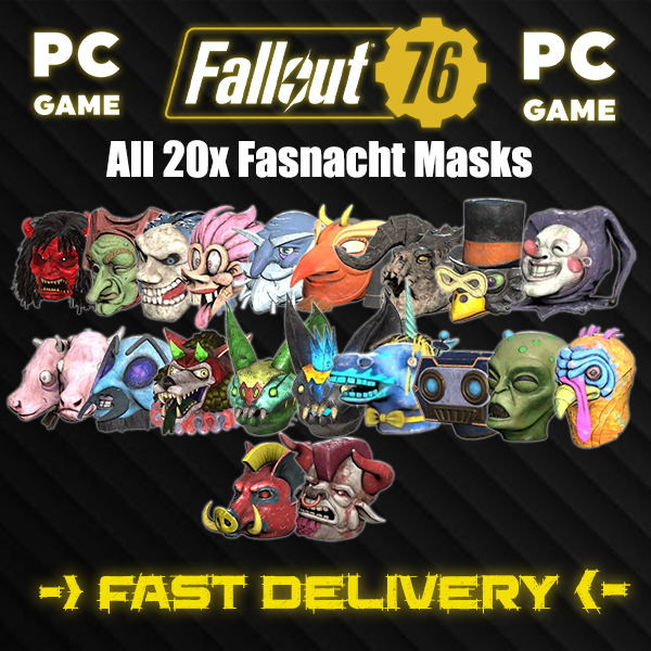 Buy Fasnacht Masks 20x All Rare/Gl in FALLOUT 76 Items - Offer #252072144