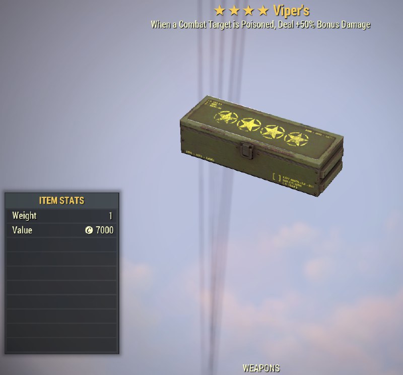 Buy Viper's [4 Star Mod Box] in FALLOUT 76 Items - Offer #2530845479