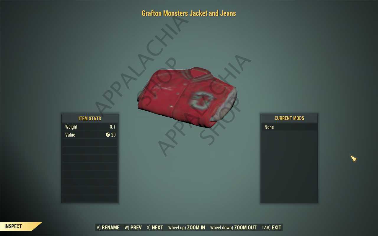 Buy Grafton Monsters Jacket and Je in FALLOUT 76 Items - Offer #2530257757