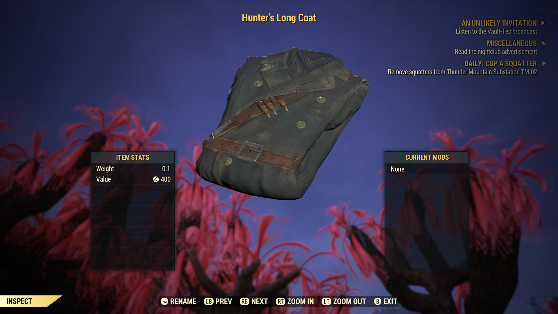 Buy [XBOX] Hunters Long Coat in FALLOUT 76 Items - Offer #2534881770
