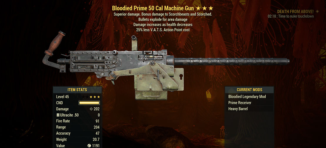 Buy Bloodied Explosive 50 Cal Mach in FALLOUT 76 Items - Offer #2528129795