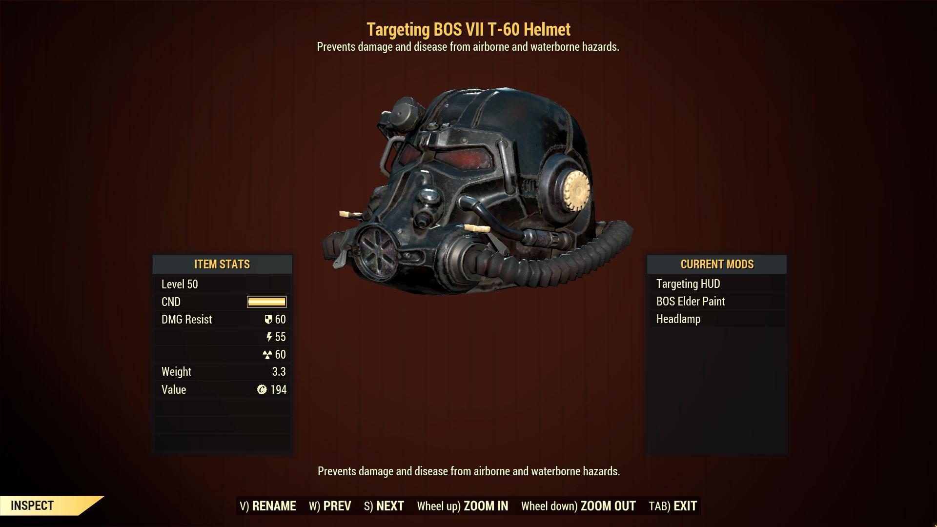 Buy Unyielding Sentinel BOSVll T-6 in FALLOUT 76 Items - Offer #255628916