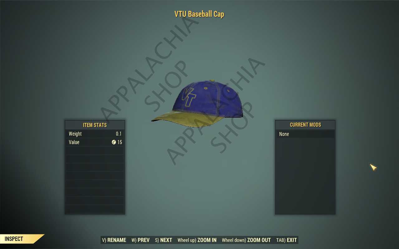 Buy VTU Baseball Cap in FALLOUT 76 Items - Offer #2525441050