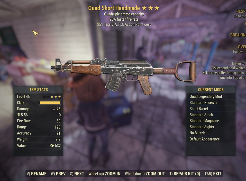 Buy Quad handmade (Quad, 25% faste in FALLOUT 76 Items - Offer #238768217
