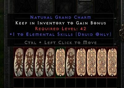 Buy +1 ELEMENTAL SKILL CHARM F in DIABLO 2 RESURRECTED Items - Offer ...